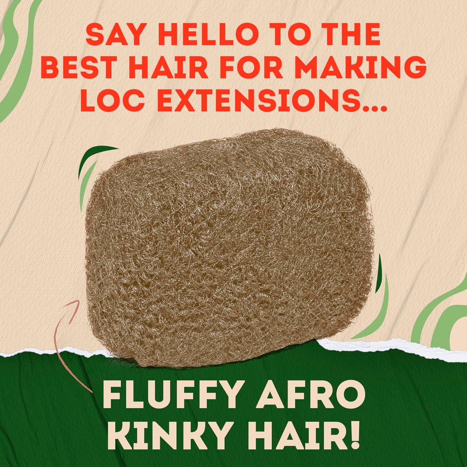 Locsanity Afro Kinky 100% Bulk Natural Human Hair – Braiding Hair for ...