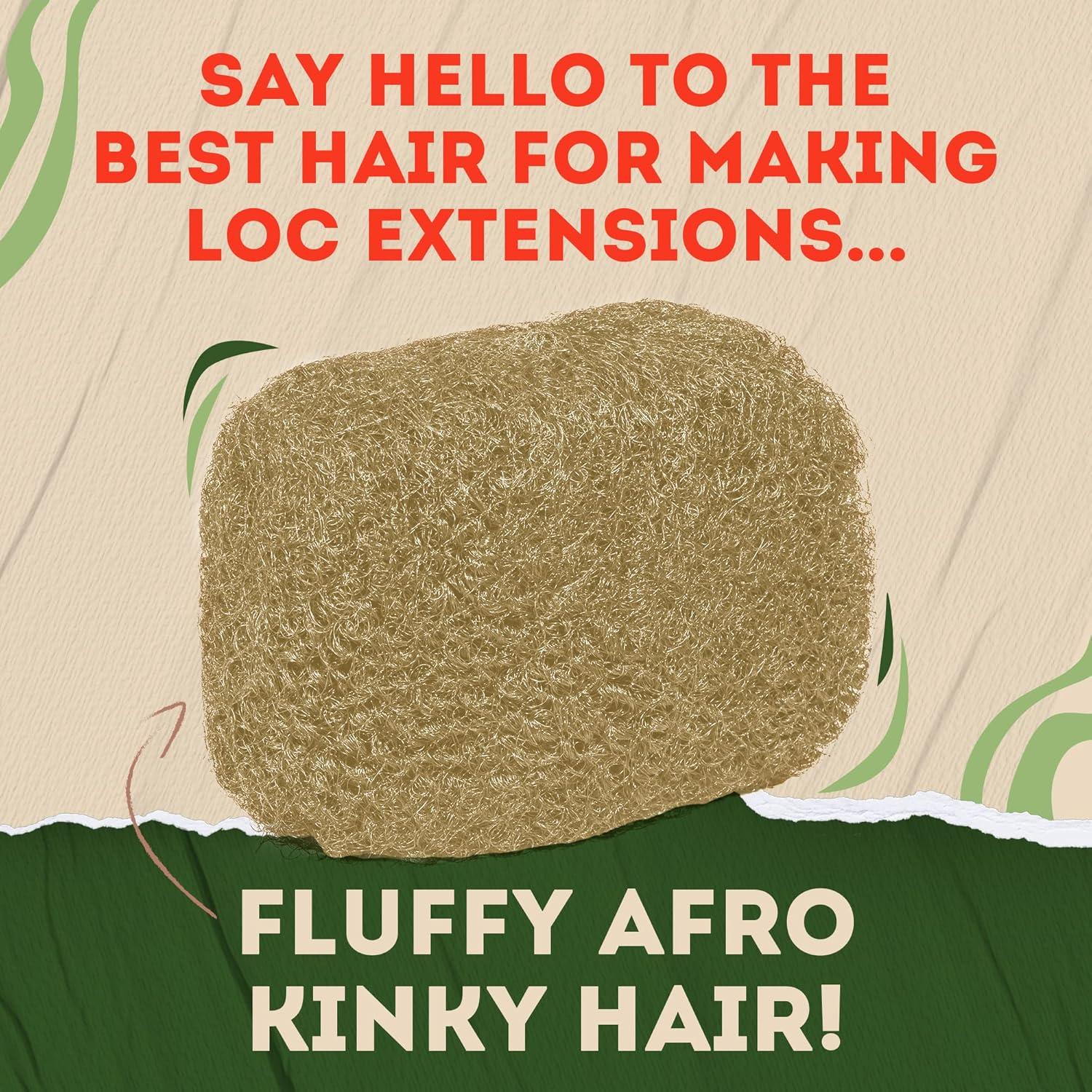 Locsanity Afro Kinky 100% Bulk Natural Human Hair – Braiding Hair for ...