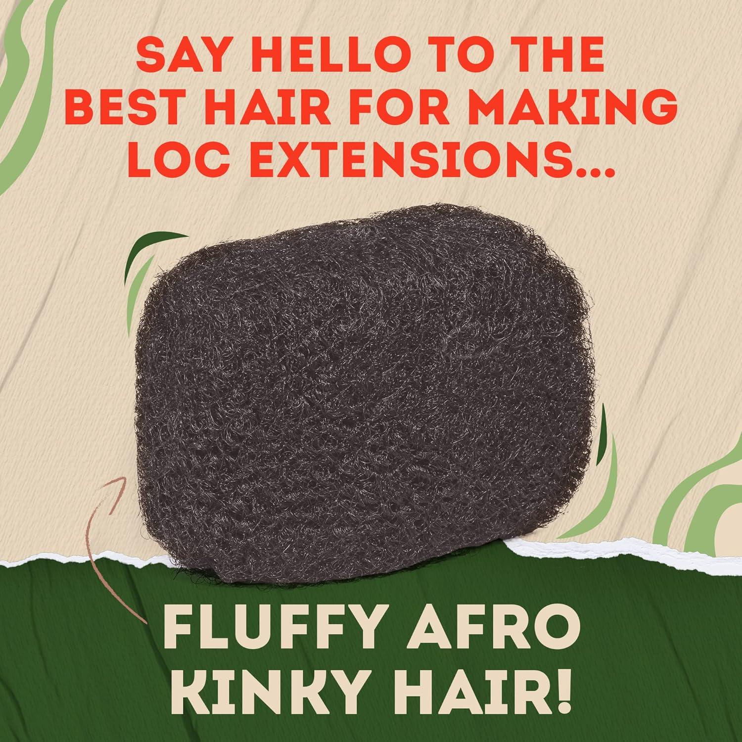 Locsanity Afro Kinky 100% Bulk Natural Human Hair – Braiding Hair for ...