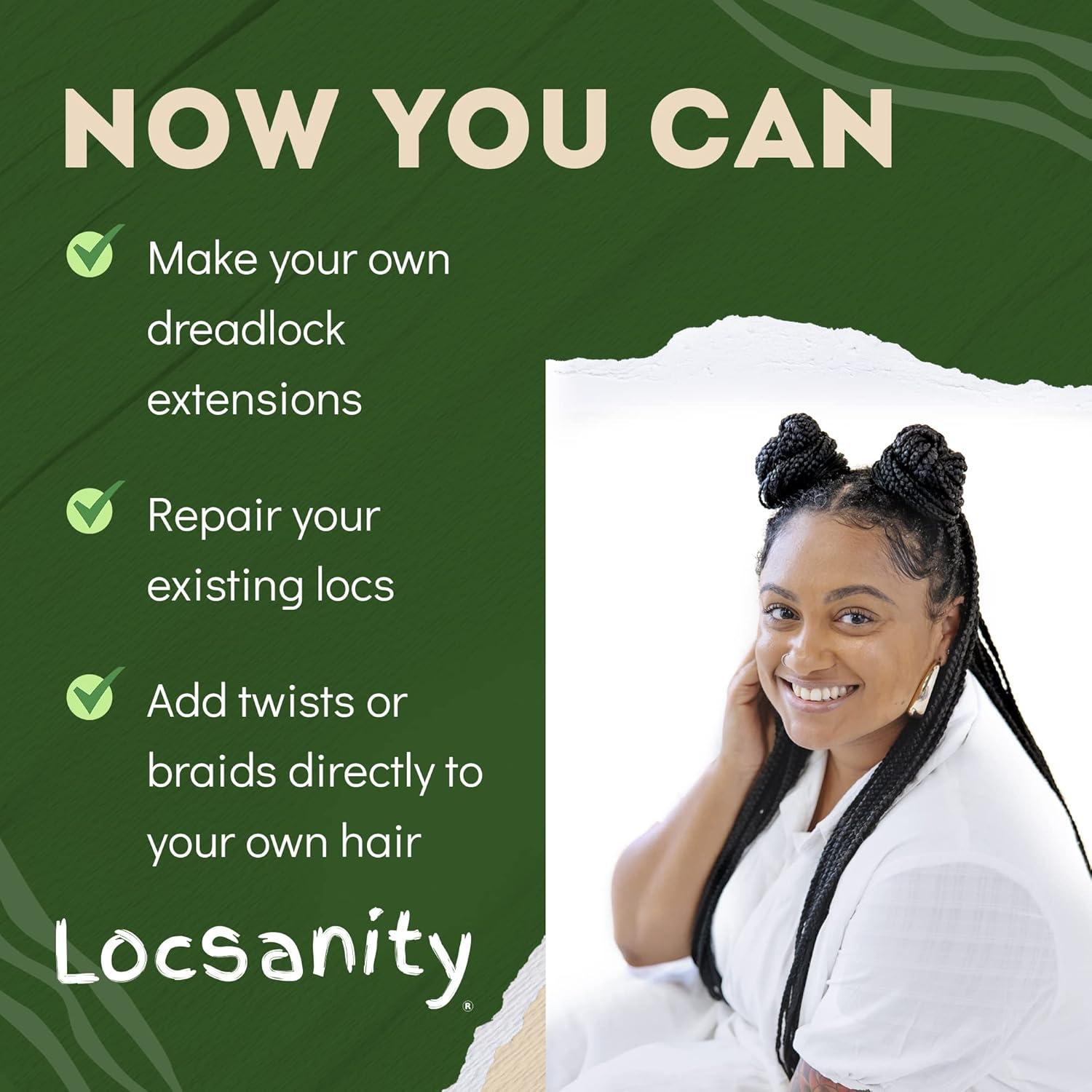 Locsanity Afro Kinky 100% Bulk Natural Human Hair – Braiding Hair for ...