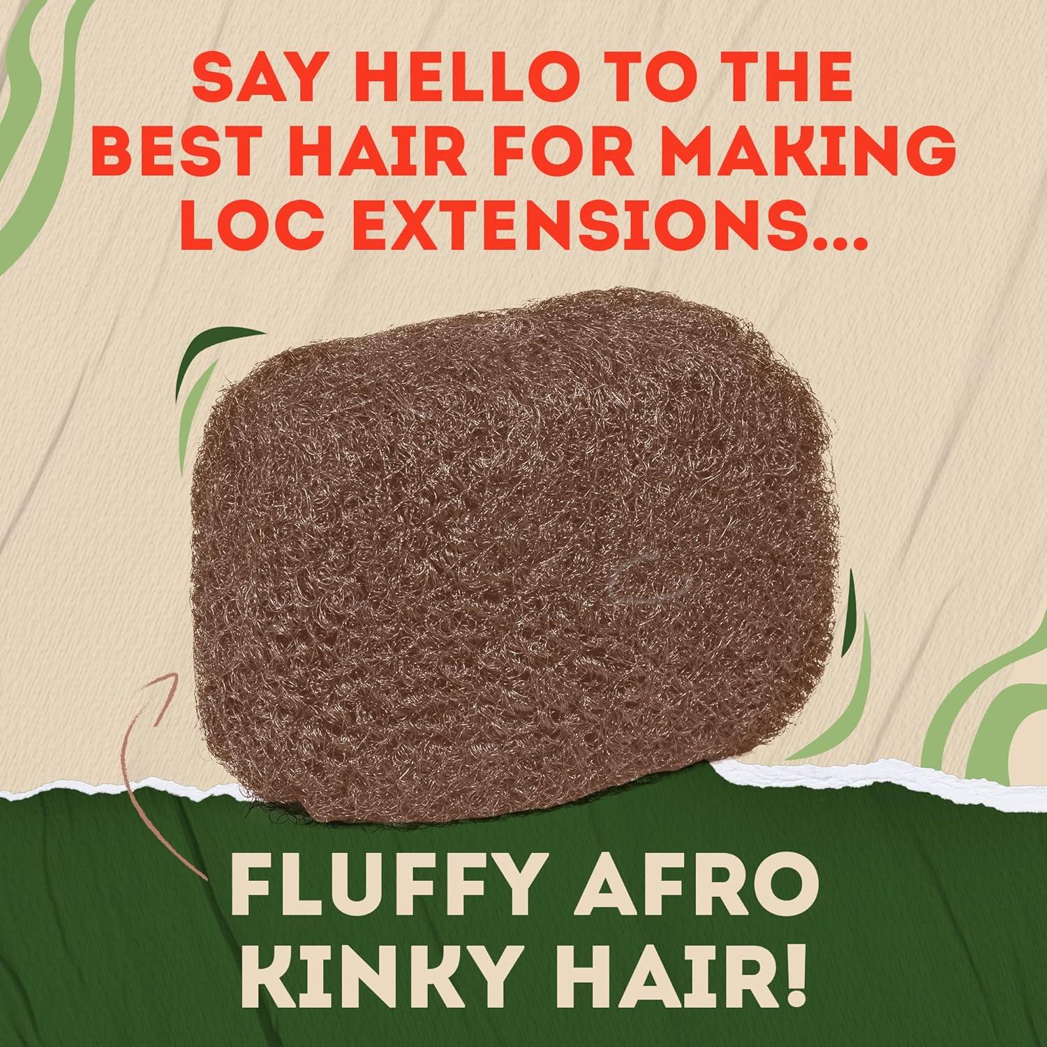 Locsanity Afro Kinky 100% Bulk Natural Human Hair – Braiding Hair for ...