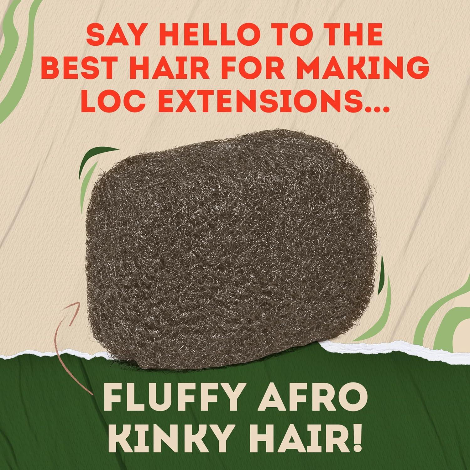 Locsanity Afro Kinky 100% Bulk Natural Human Hair – Braiding Hair for ...