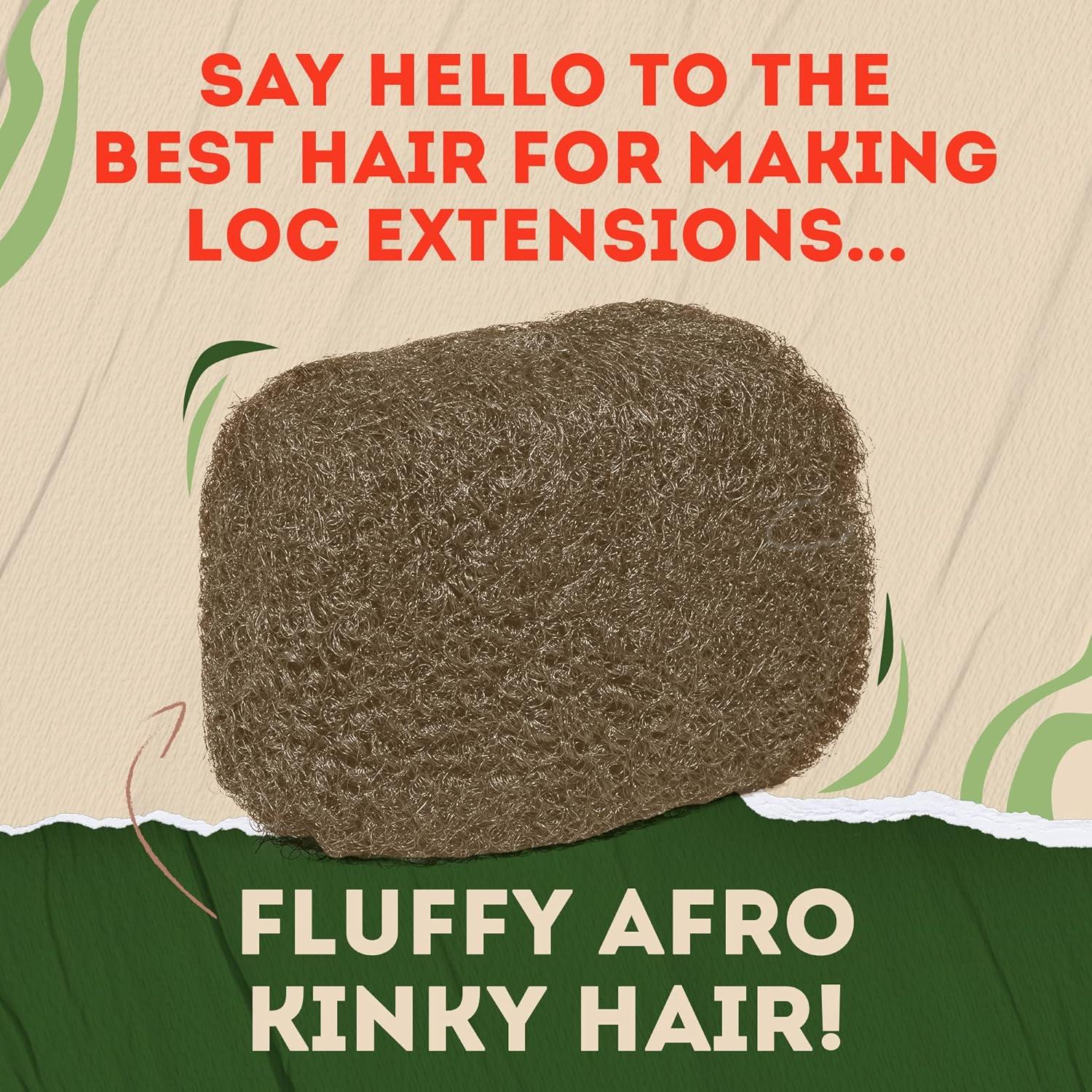 Locsanity Afro Kinky 100% Bulk Natural Human Hair – Braiding Hair for ...
