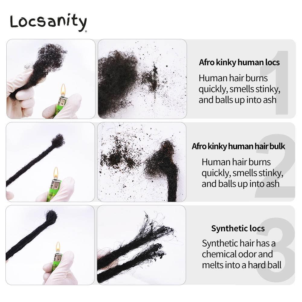 Locsanity Afro Kinky 100% Bulk Natural Human Hair – Braiding Hair for ...